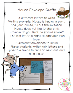 Mouse Envelope and Writing Craft ~ Preschool Printables