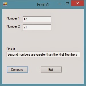 Compare of Two Numbers In Visual Basic 2008 - Simple Projects with ...