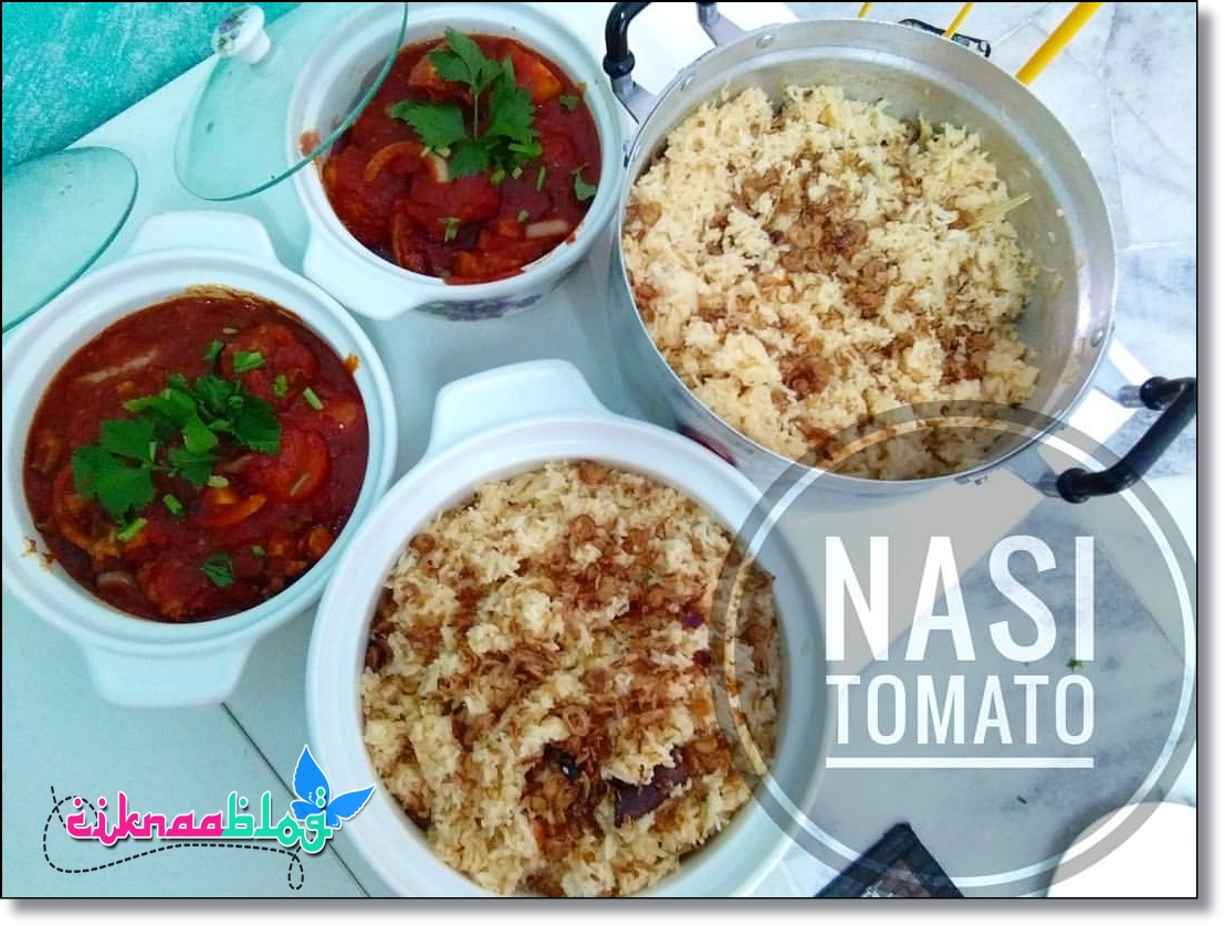 Ciknaa: Resepi Mudah Nasi Tomato Dan Ayam Masak Merah