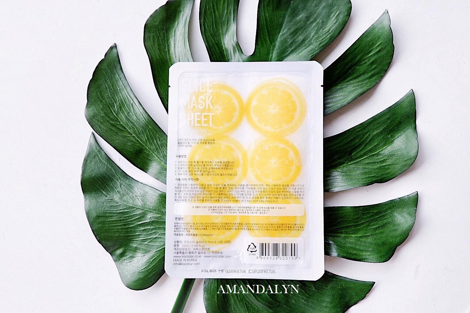 Amandalyn's World: Kocostar Fruit and Vegetable Slice Mask Sheet Series ...