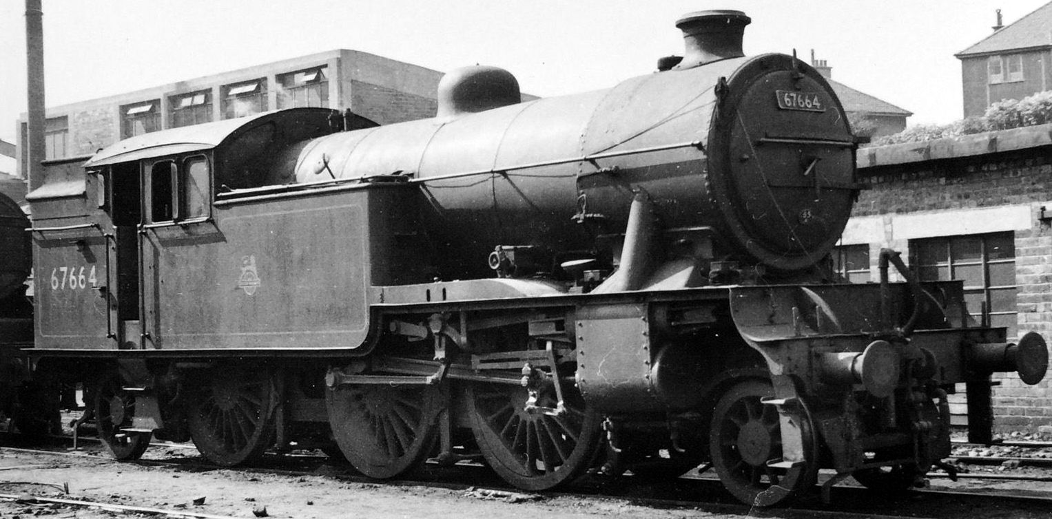 Tour Scotland: Old Photograph Steam Train Parkhead Glasgow Scotland