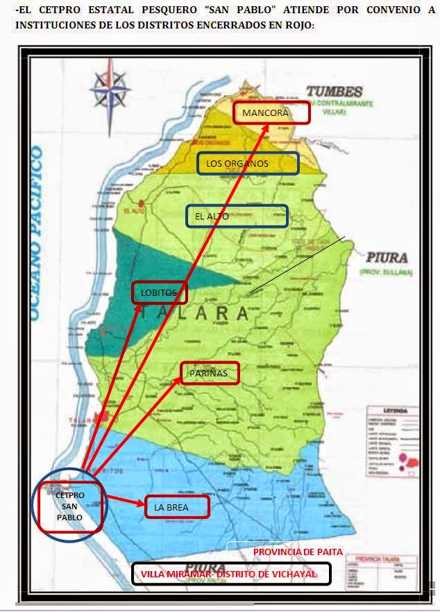 CETPRO ESTATAL "SAN PABLO" DE TALARA: UBICACIÓN DEL CETPRO ESTATAL SAN ...