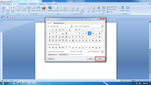 Cara memasukkan simbol / insert simbol di microsoft word 2007 ~ Zombies ...