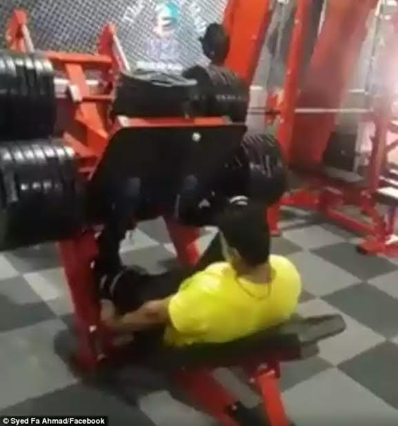Man suffers horrific knee injury while working out at they gym