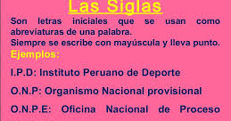 Las siglas