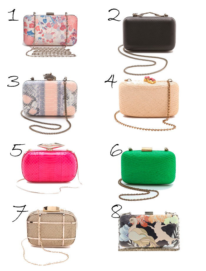 BOX CLUTCHES: FOR EVENING AND FOR MIDDAY | TIE BOW-TIE