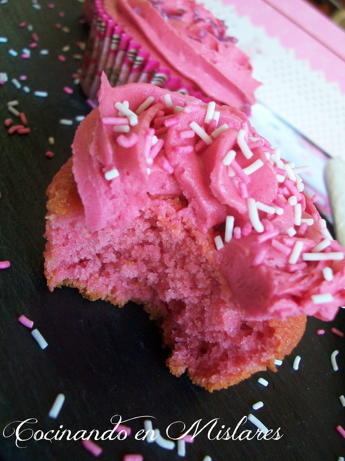 CUPCAKES de FRAMBUESA - Cocinando en Mislares