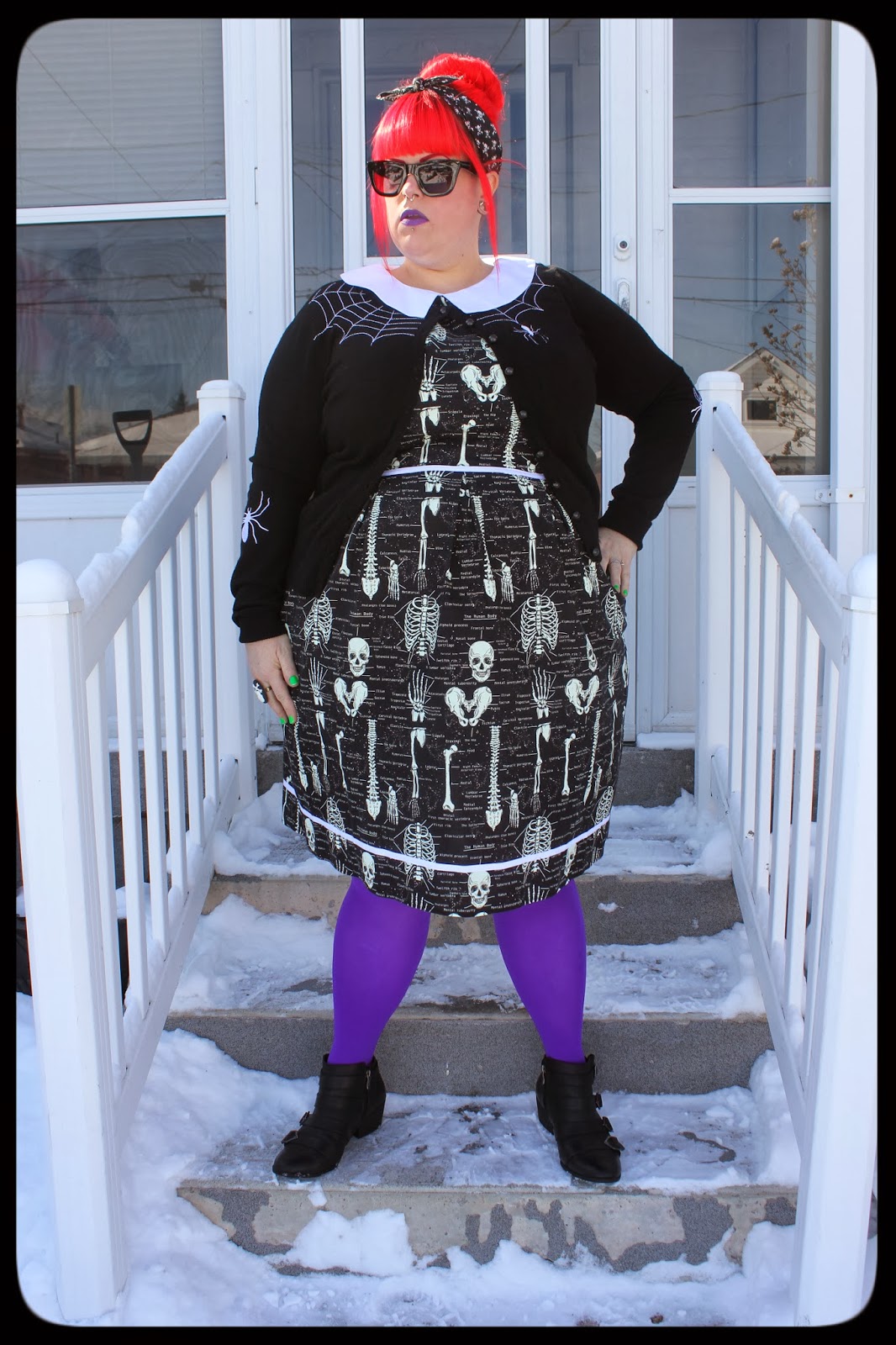 Fatshion Peepshow: ModCloth Rad to the Bone Dress in Plus Size