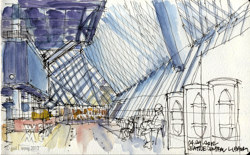 Urban Sketchers Seattle: Sketches from April 29th Sketchcrawl