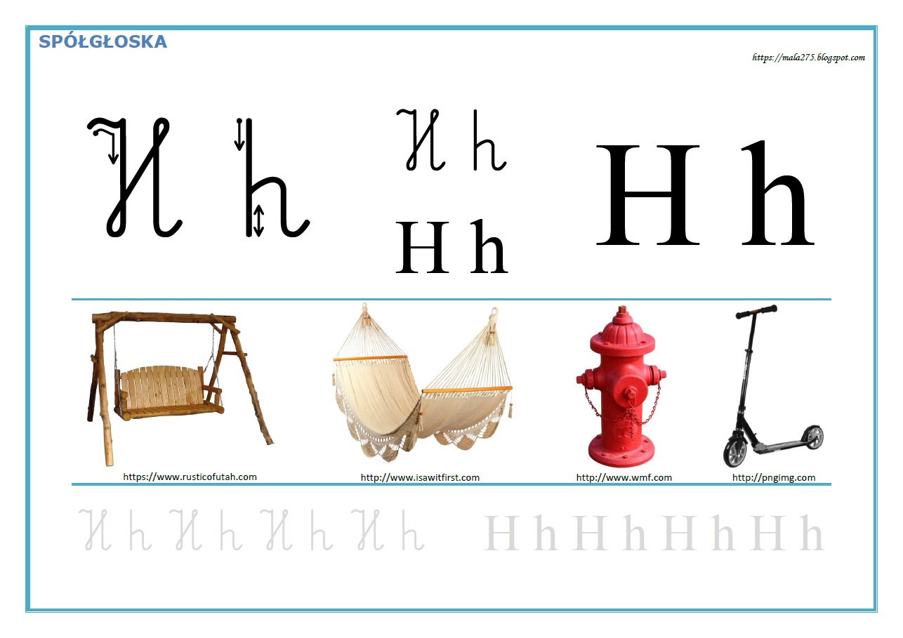 BLOG EDUKACYJNY DLA DZIECI: LITERKA H