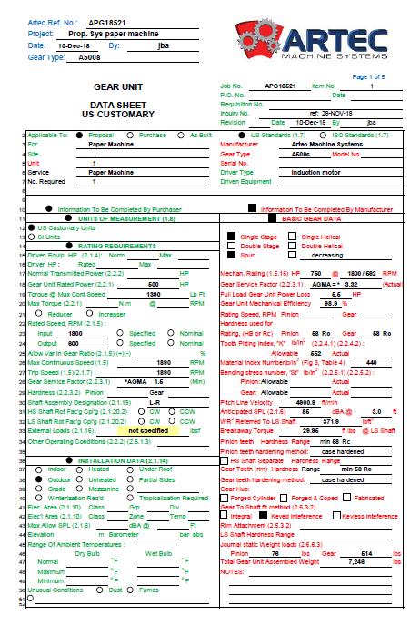 Componentes de Transmisión Mecánica: LA NORMA API 613