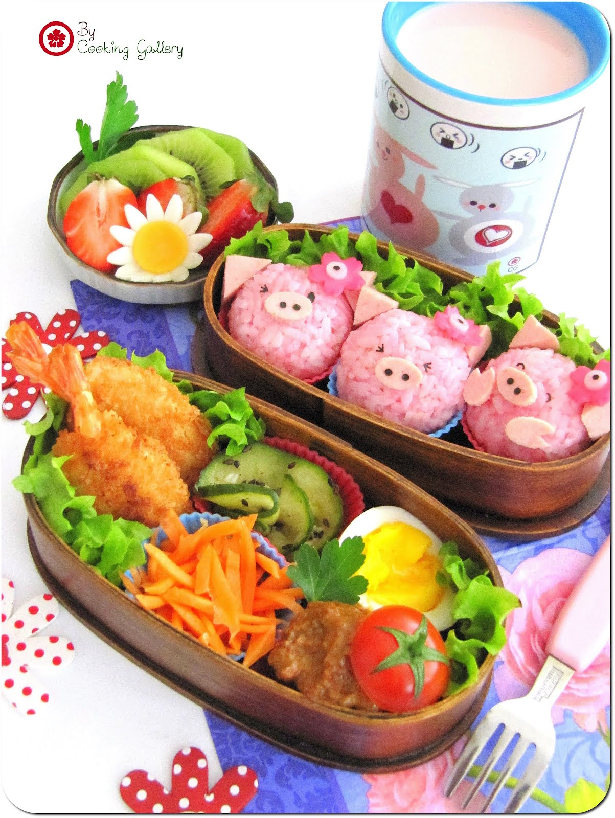 Pink Piggies Bento | Cooking Gallery