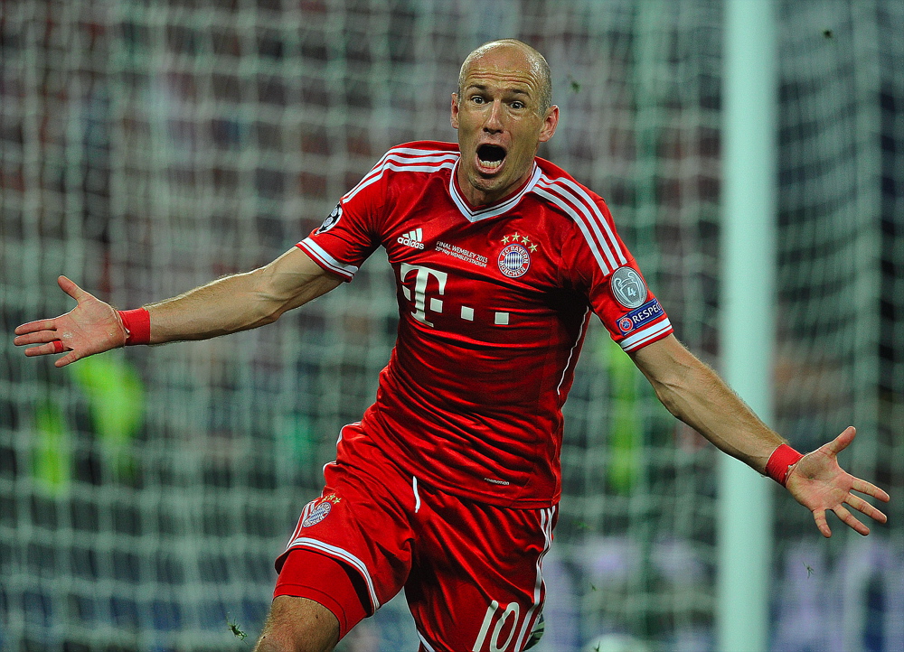 Arjen Robben - najlepszy zawodnik finalu Ligi Mistrzów 2013 w Londynie ...