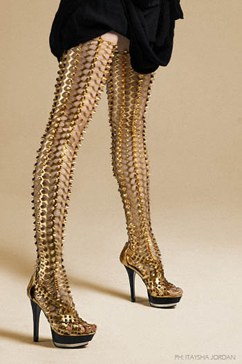 Fashion and Action: Chainmail Stockings - Badass Glam from Laquan Smith