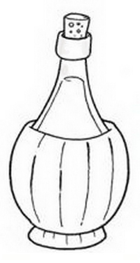 Wine Bottle Coloring Page Coloring Pages