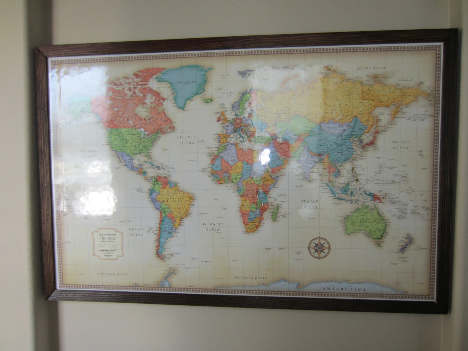 Amanda Did It: DIY Projects: Pinnable Wall Map Tutorial