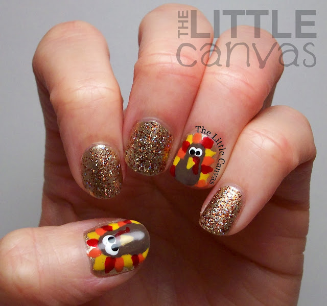 Happy Thanksgiving! Turkey Nails! - The Little Canvas