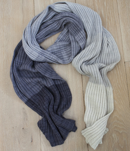 needles and lemons: Knitting - a finished Ombré cashmere scarf
