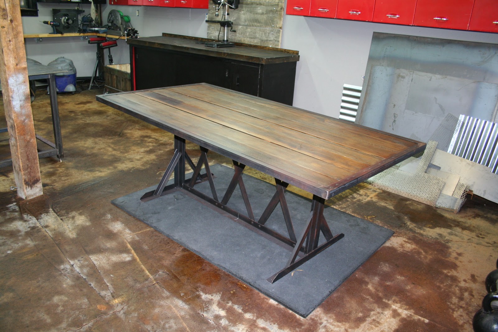 Real Industrial Edge Furniture llc: Industrial reclaimed wood dining table.