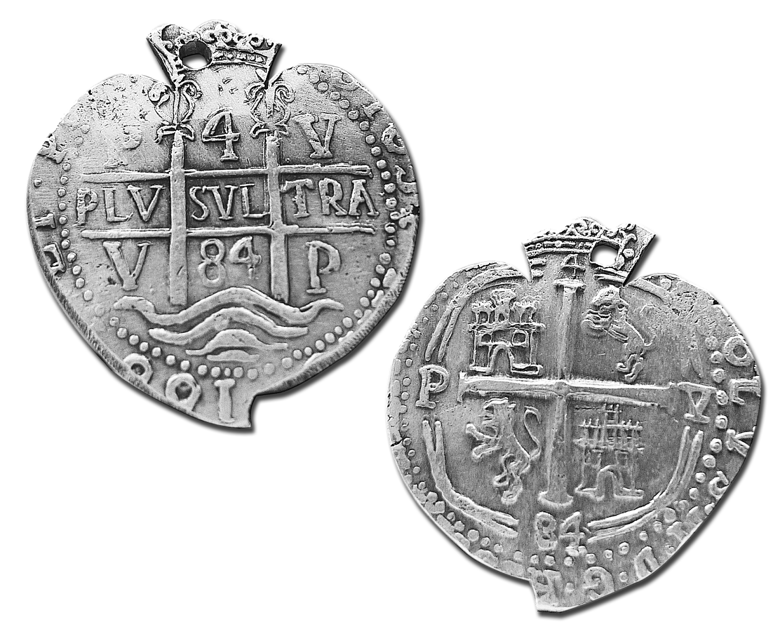 Macuquinas en forma de corazón. Potosí 1684 - 1726 - 1716 ~ Numismática ...