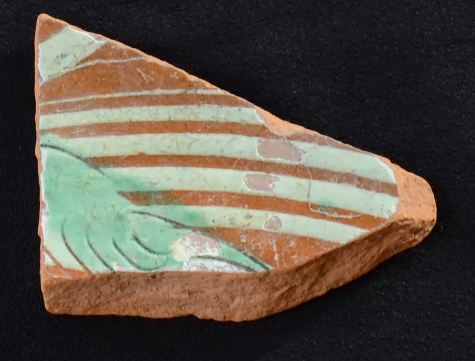 Mudlarking: Werra slipware, from Germany 1550-1650