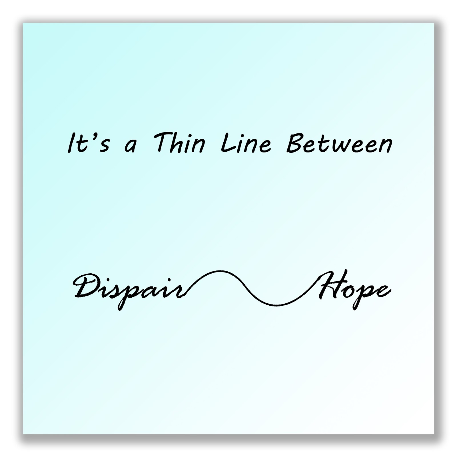 It's a thin line .....