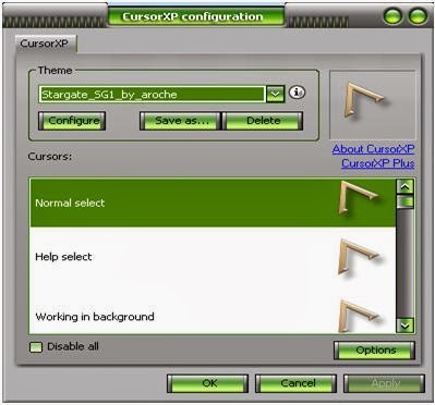 Buka software CursorXP ( Configure CursorXP )