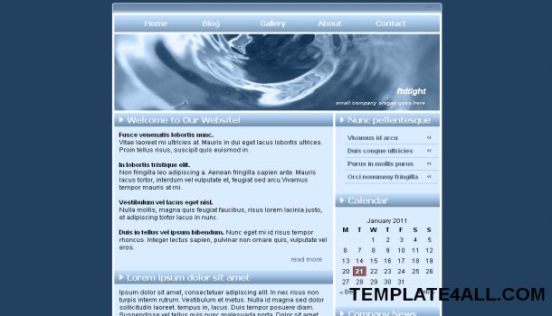 Abstract Blue Blog CSS Template Download