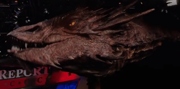 AGeekyLink: (VIDEO)STEPHEN COLBERT INTERVIEWS SMAUG THE DRAGON