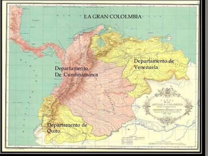 Dibujo del mapa de la gran colombia - Imagui