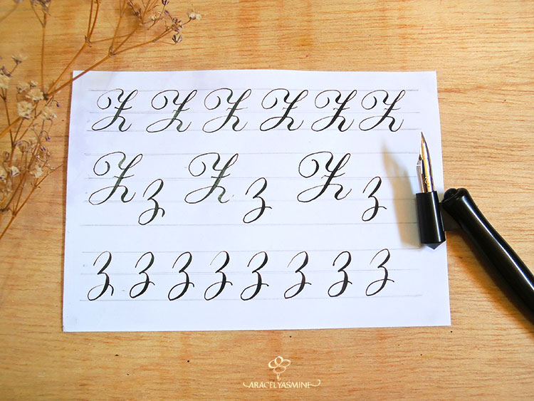 Caligrafía copperplate, ¿cómo escribir la letra "Z"? | Aracelyasmine ...