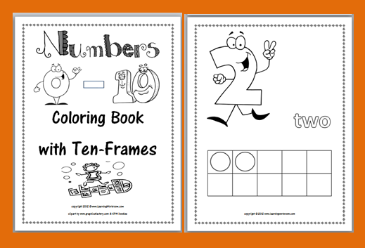 Math Freebie: Ten-Frames Coloring Booklet - Classroom Freebies