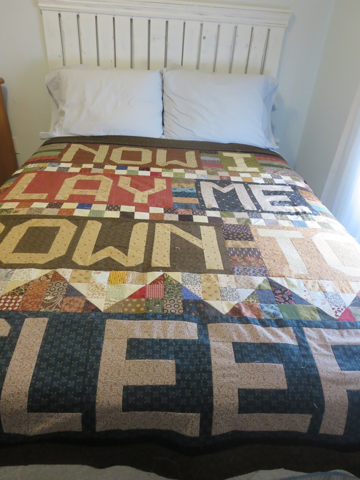 Sharon at Home: Completed "Now I Lay Me Down to Sleep" Quilt Top