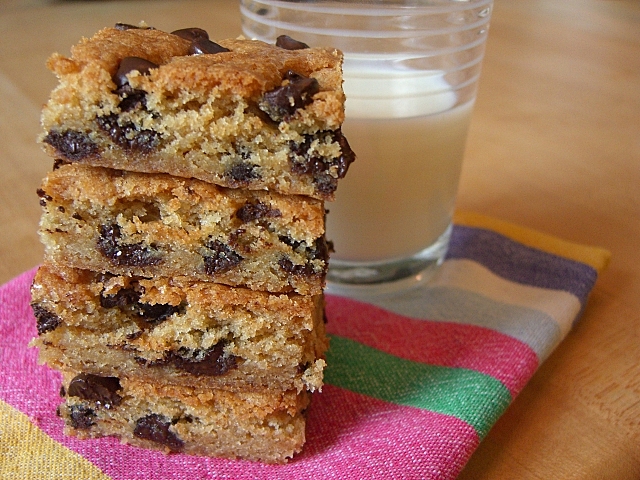 Dark Chocolate Chip Butterscotch Bars