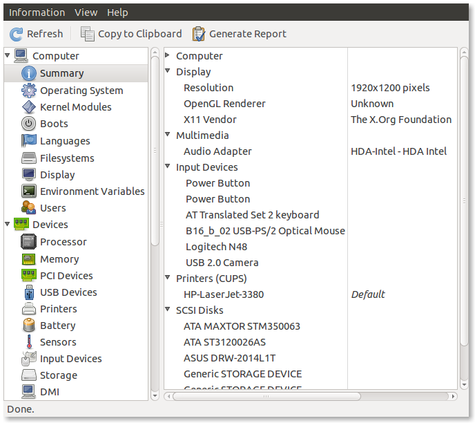Xmemory: Find Hardware (motherboard) and OS Information