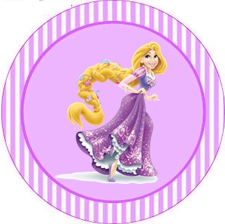 Topper / Tag Rapunzel para Imprimir