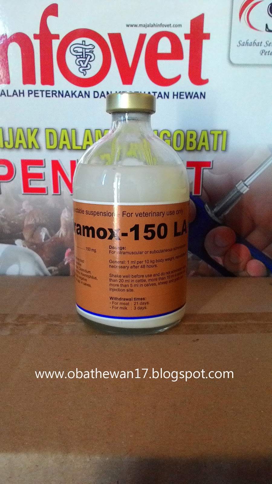 INTRAMOX-150 LA Amoxycillin Long Acting Injection - OBAT HEWAN UNGGUL