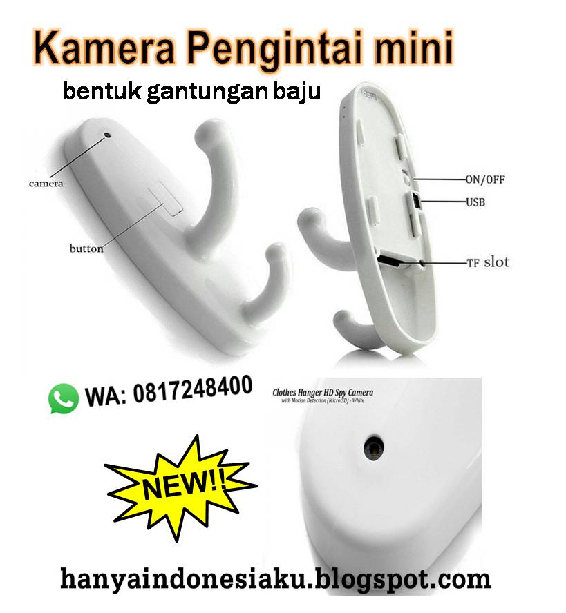 Kamera Pengintai Mini unik bentuk gantungan baju murah,spy cam hanger ...