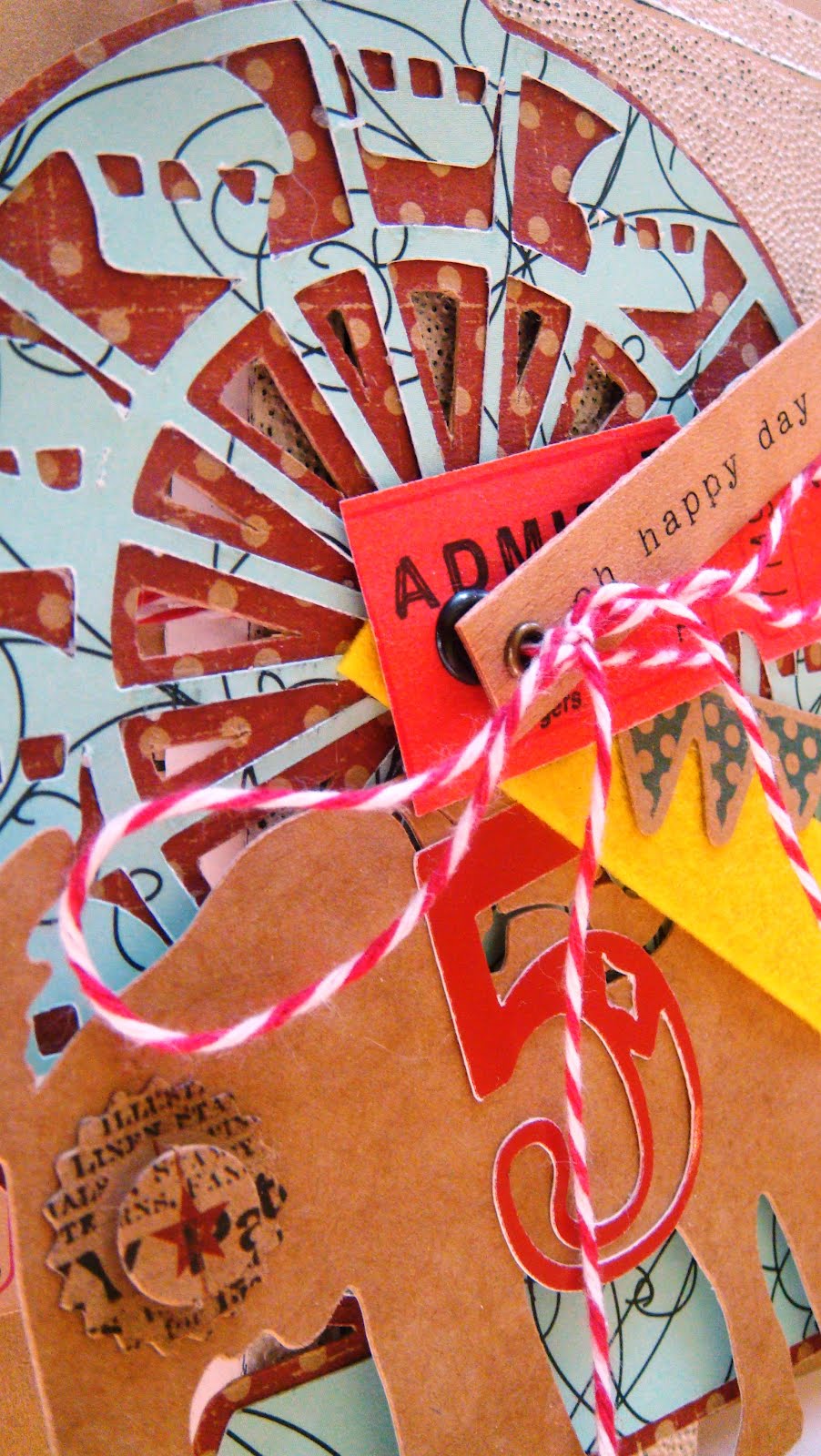 Curly Q Mosaics: Carnival Birthday Card