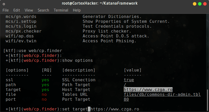 شرح اداة KatanaFramework لاختبار الاختراق