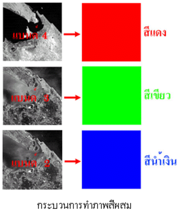 การสำรวจระยะไกล Remote Sensing: การผสมสีภาพ (Image Color Composite)