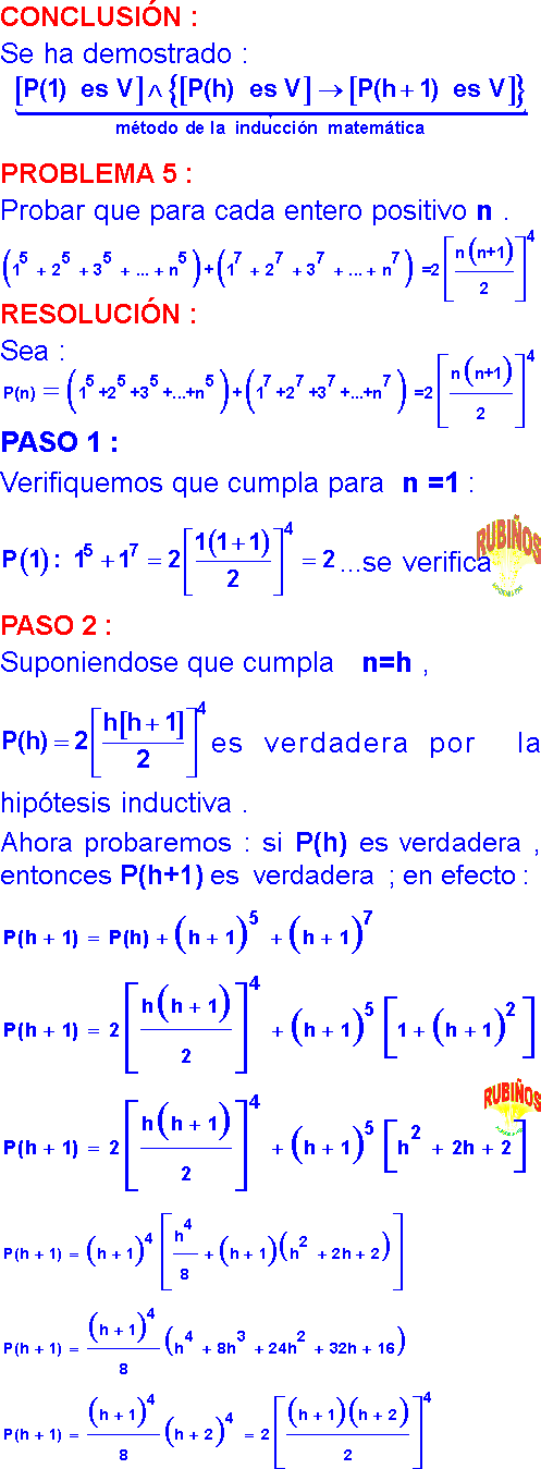 INDUCCIÓN MATEMÁTICA EJERCICIOS RESUELTOS EN PDF