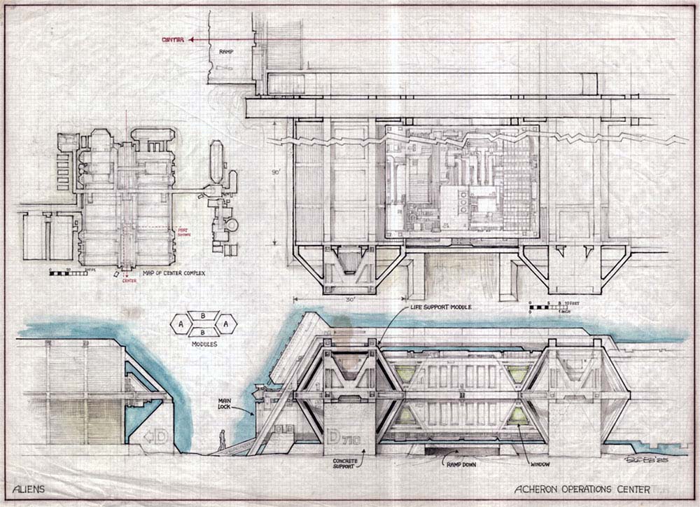 The Secret Space Base: Ron Cobb Aliens LV-426 Colony Art!