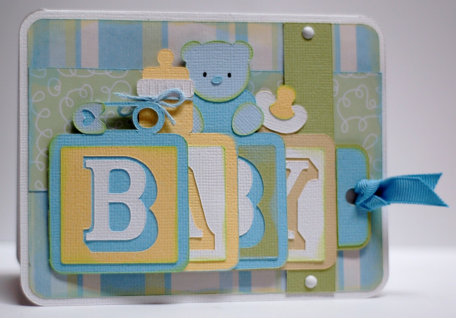 Paper Creations by Kristin: Baby Waterfall Cards (Girl and Boy)