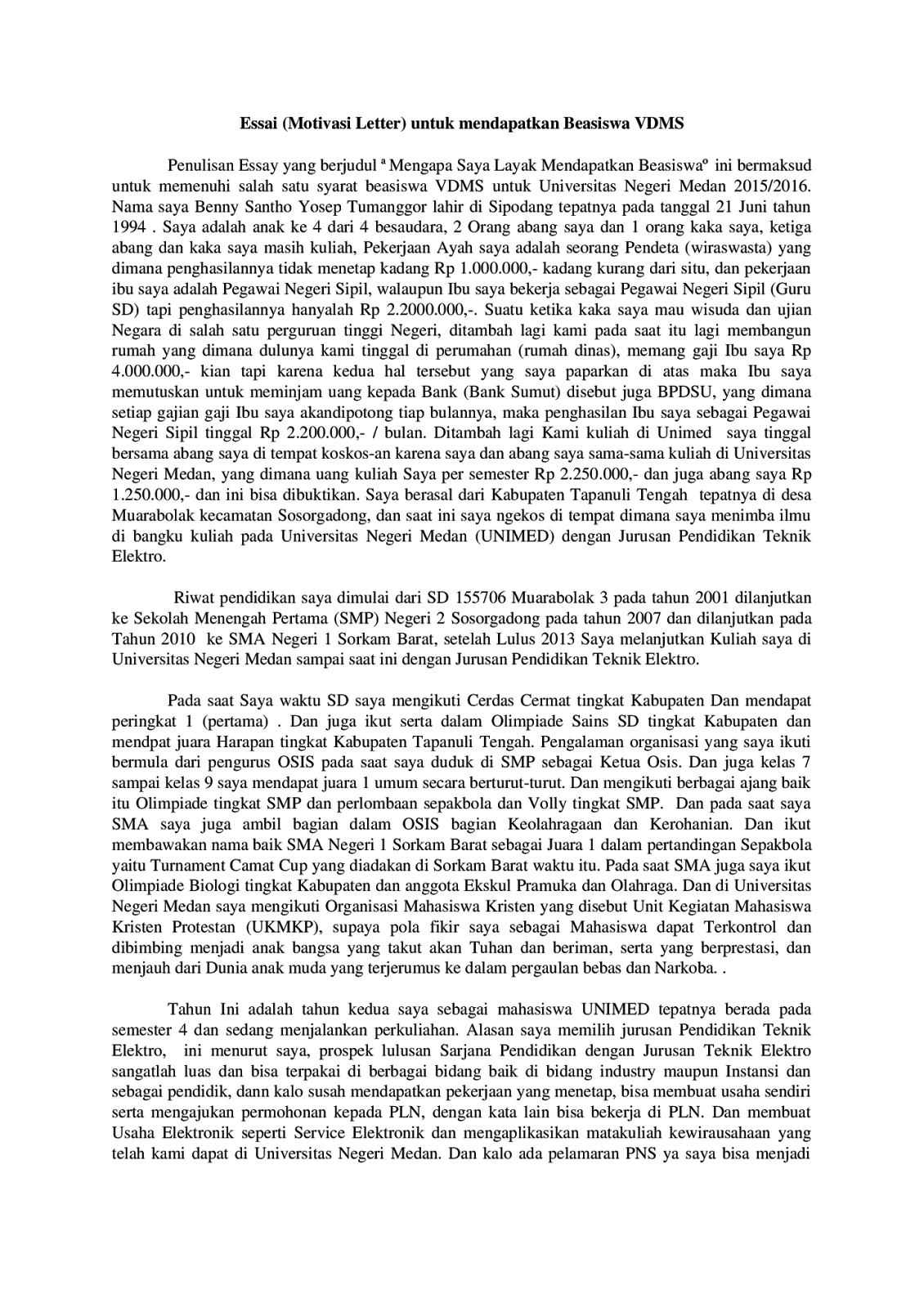 contoh essay beasiswa - wood scribd indo