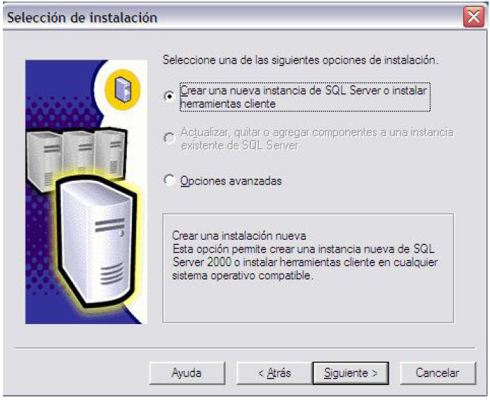 Basedatamentes: Manual de Instalación del Sql server 2000
