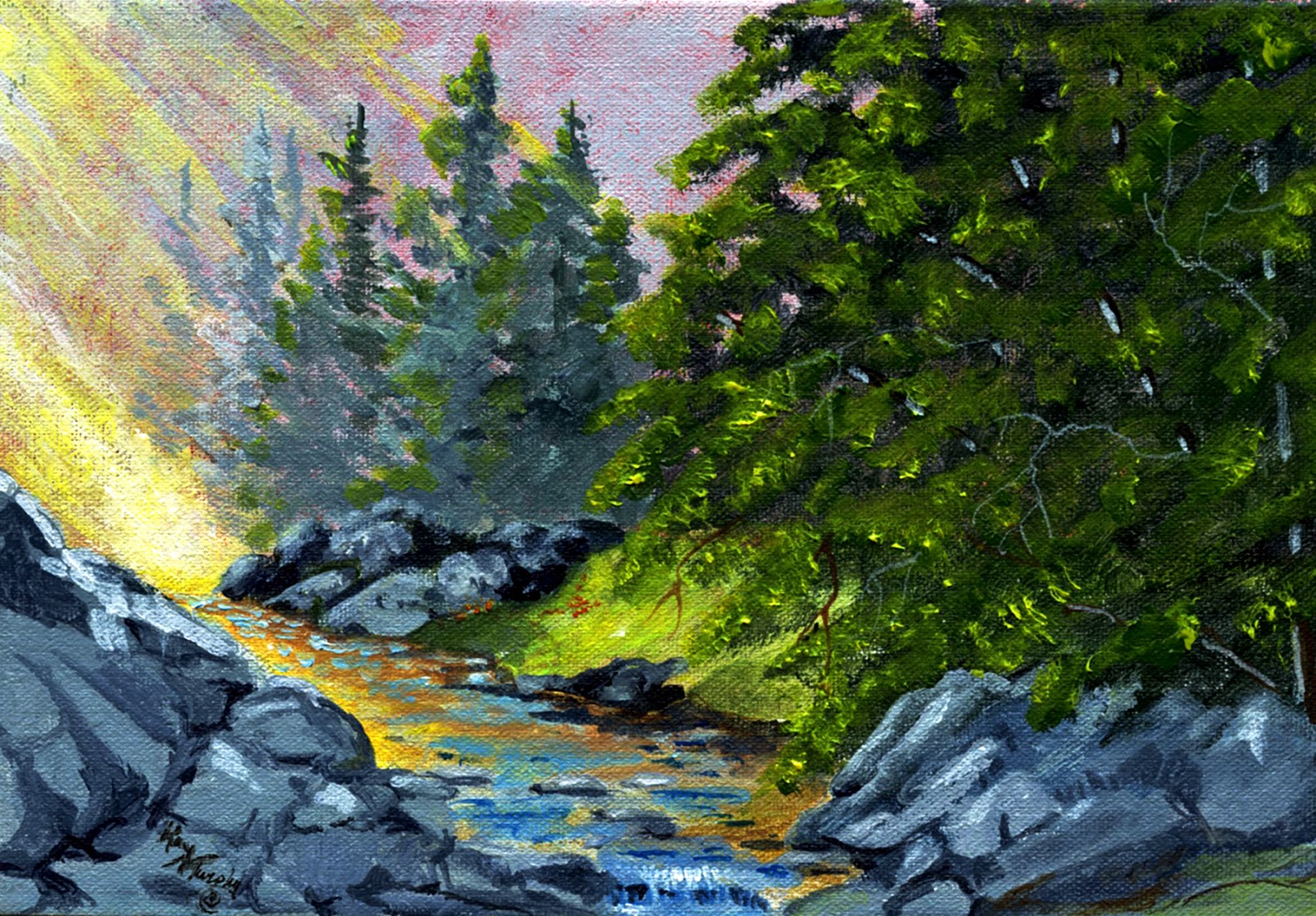 Kay Murphy's Studio Kay Murphy-Wallace:artist: New small acrylic for sale