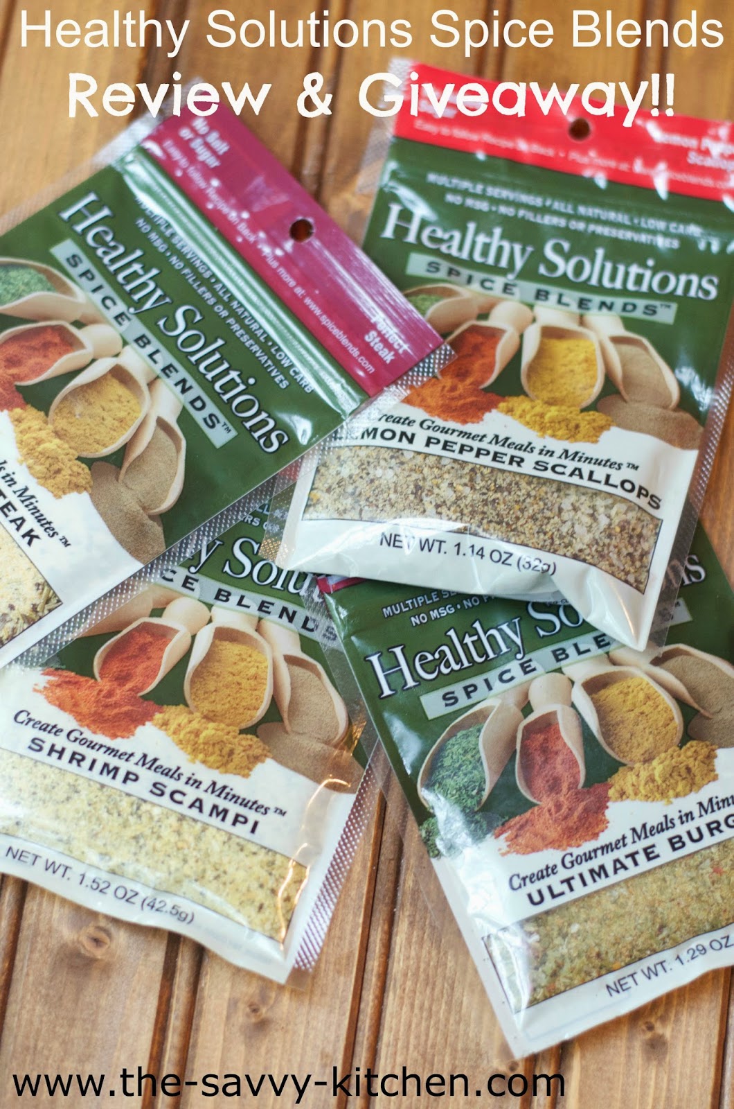 The Savvy Kitchen: Healthy Solutions Spice Blends Review & Giveaway!!