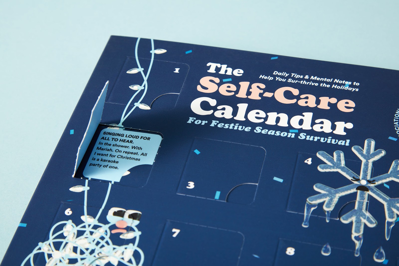 The Self-Care Calendar for Festive Season Survival on Packaging of the ...