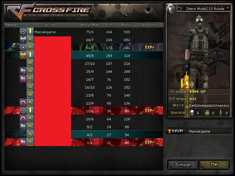 repair your life: CF - My Char id